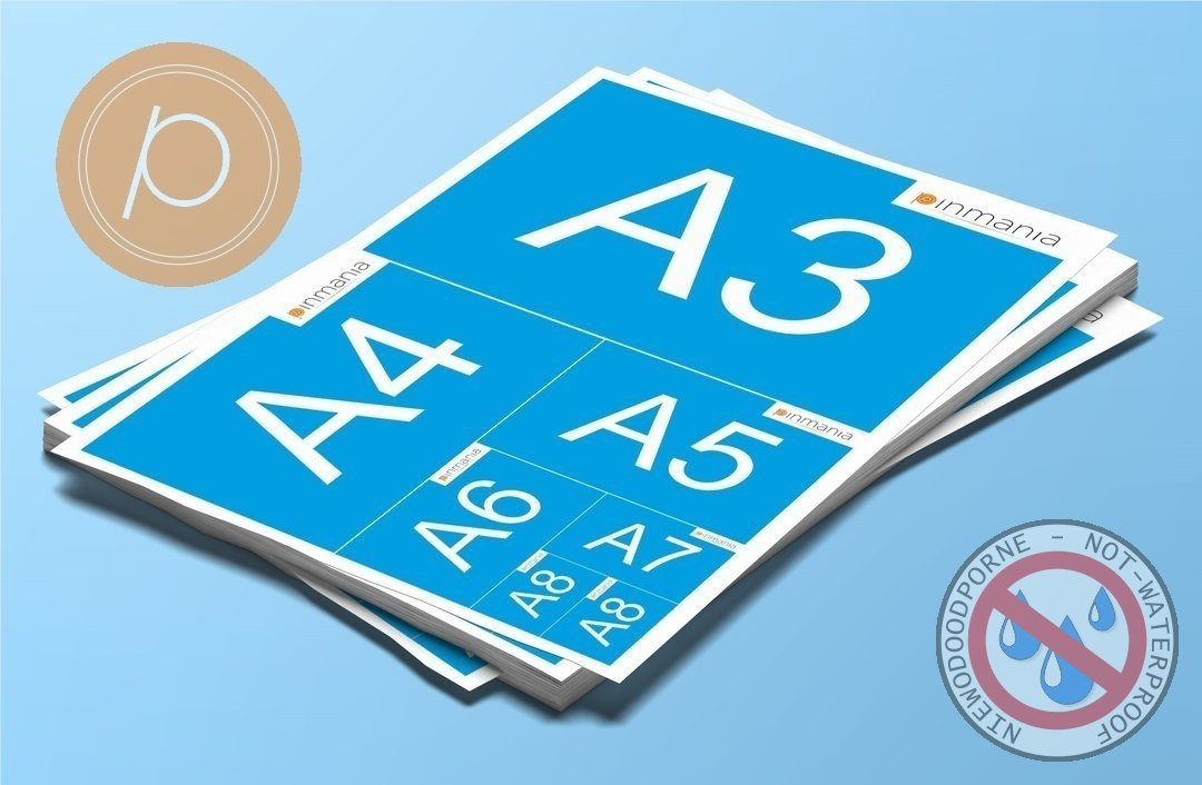 Naklejki papierowe w rozmiarach DIN od A3 do A8 - na arkuszach ...